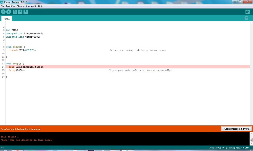 Problemi con la funzione tone() - Software - Arduino Forum