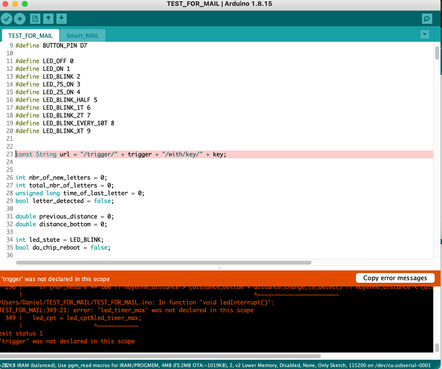 Expected unqualified-id before string constant - Programming - Arduino ... Expected unqualified-id before string constant - Programming - Arduino ...