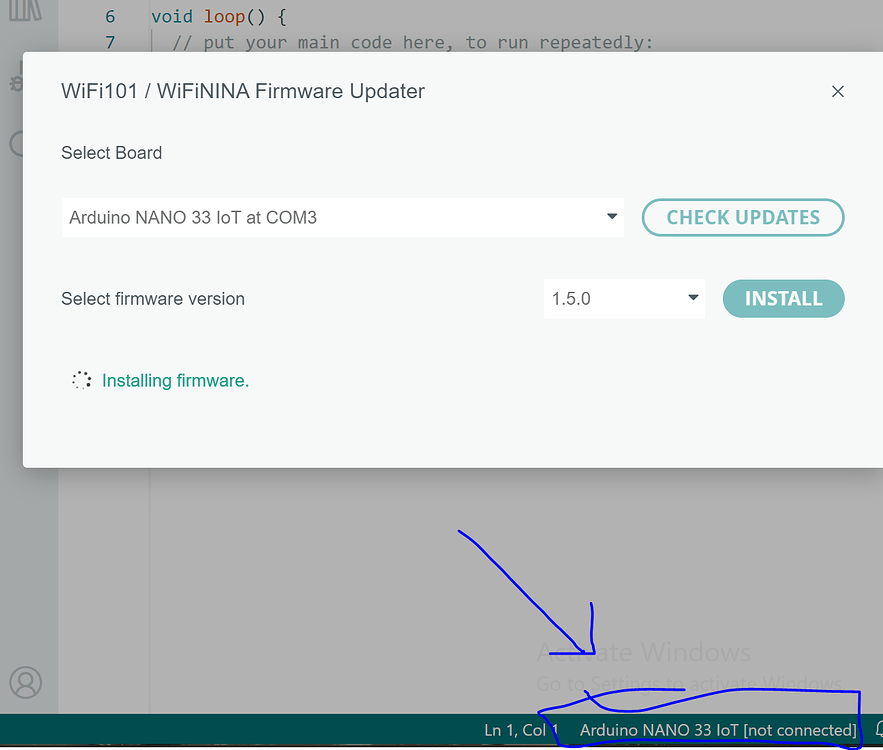 Unable to Update Firmware on Arduino Nano 33 iot - Nano 33 IoT - Arduino Forum