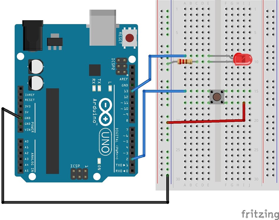 Button w/ LED ... not working ( First Project ) - Project Guidance ...
