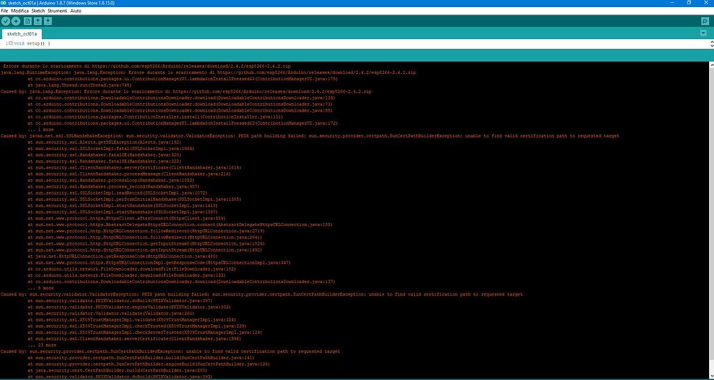 [RISOLTO] errore durante installazione libreria esp8266 - Software - Arduino Forum