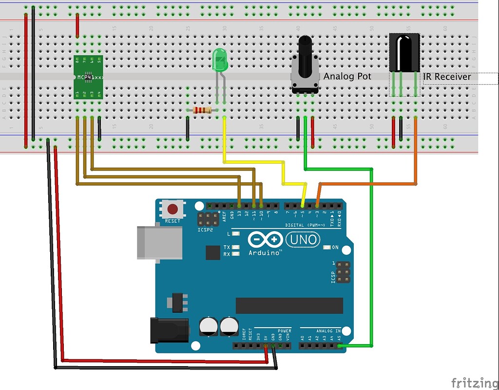 Reducing noise from digital potentiometer (MCP41100) - Audio - Arduino ...