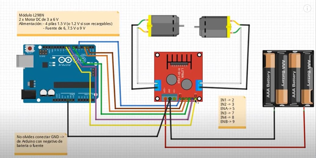 Velocidad Diferente en Motores DC - Español - Arduino Forum