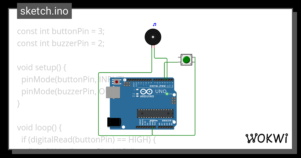 Wokwi simulazione circuito semplice con buzzer - Generale - Arduino Forum