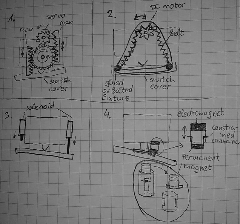 Best way to mechanically flip a switch - General Guidance - Arduino Forum