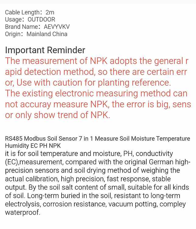 ESP32-WROOM-DA MODULE and 7 in 1 Soil sensor using RS485 to TTL converter - Page 2 - General ...
