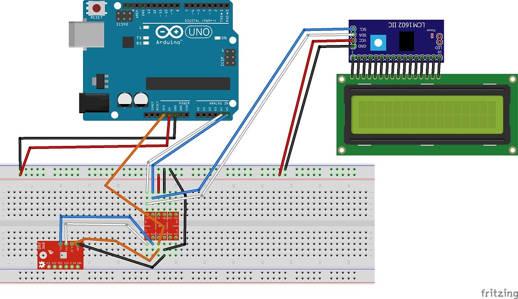 BME 280 und 16x2 Display über I2C - Deutsch - Arduino Forum