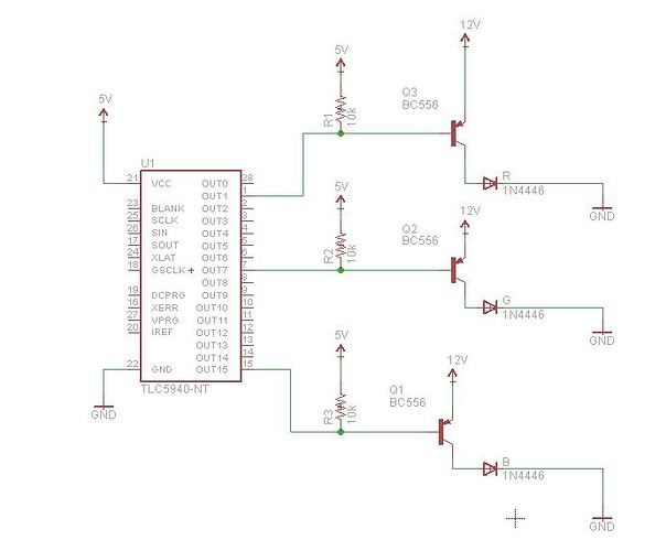 TLC5940 with PNP transistors - LEDs and Multiplexing - Arduino Forum