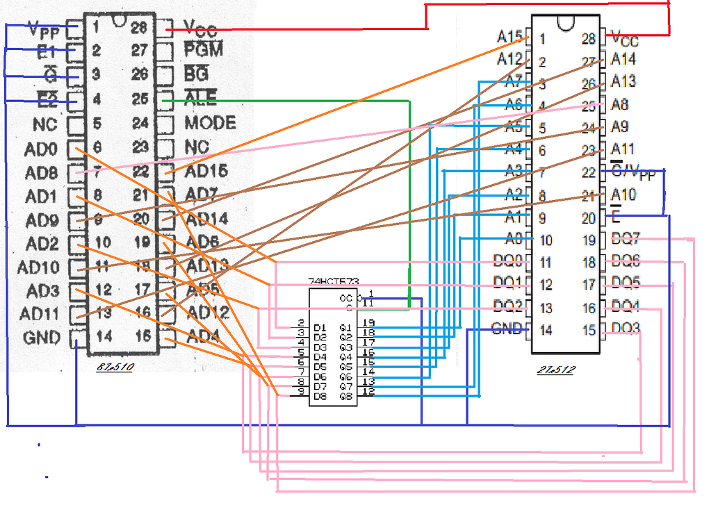 87C510 to 27c512 adapter - General Electronics - Arduino Forum