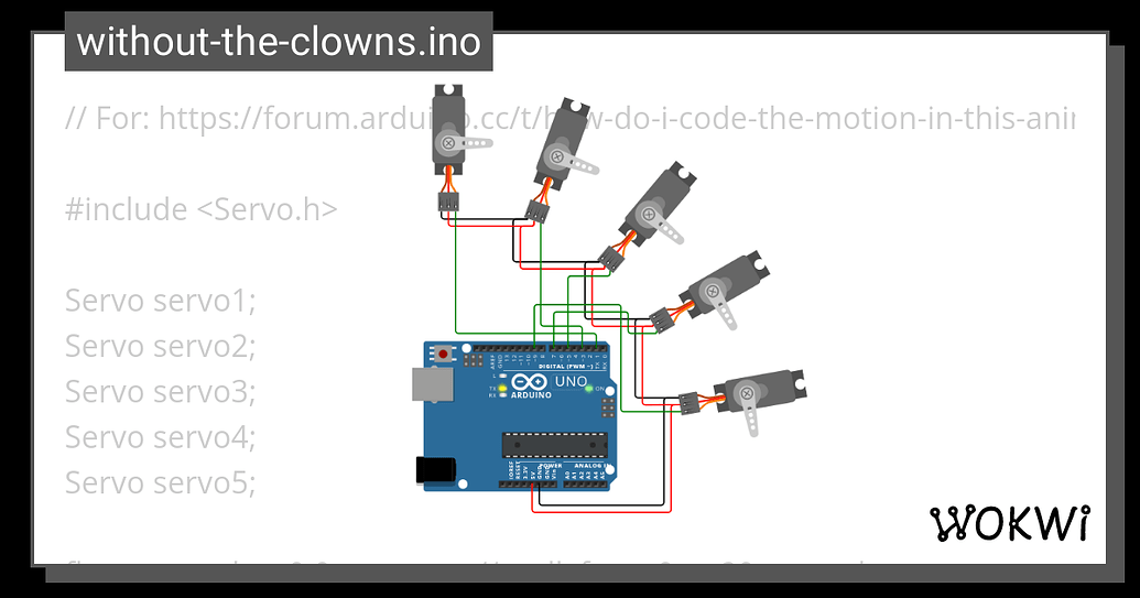 How do I code the motion in this animation using 4 servo motors? - Page ...
