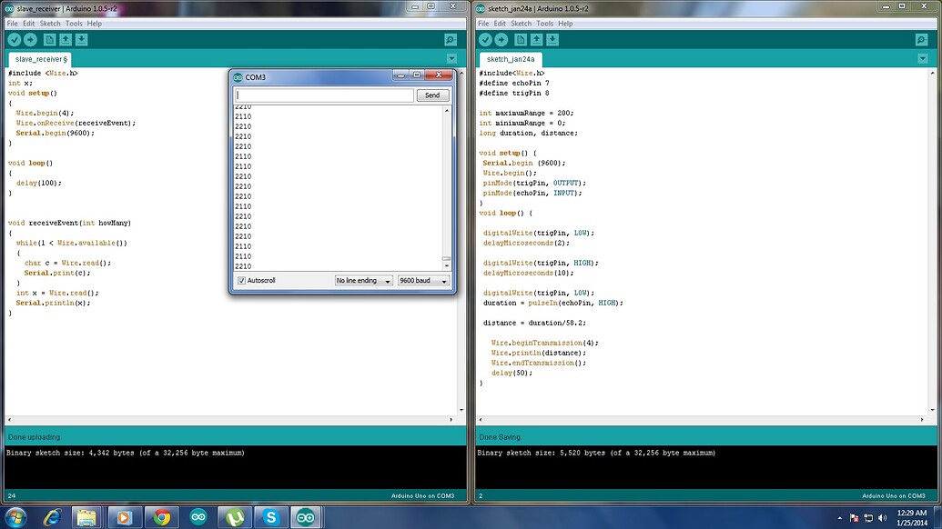 How To Send Multiple Data From One Arduino Uno To Another Uno Using I2c