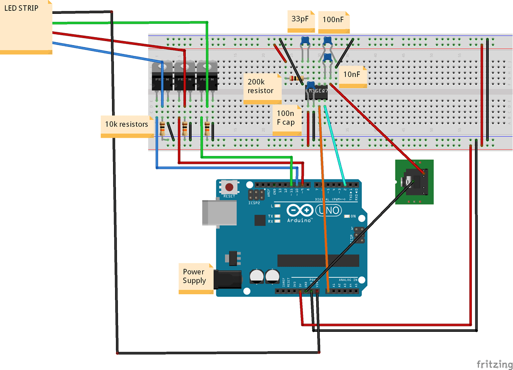 Suggestions for RGB LED Ambient Lighting with MSGEQ7 - General ...