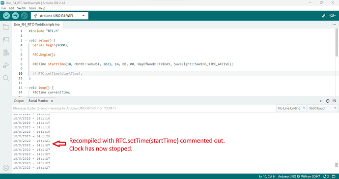 Uno R4 RTC shows zero time on reboot - UNO R4 WiFi - Arduino Forum Uno R4 RTC shows zero time on reboot - UNO R4 WiFi - Arduino Forum