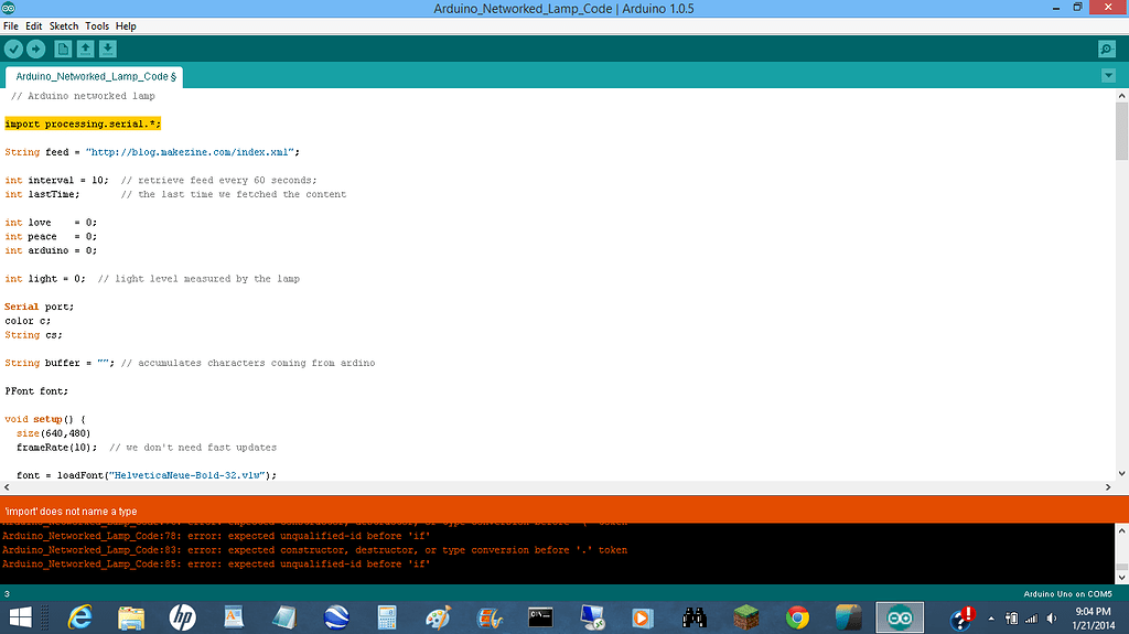 Arduino Networked Lamp Coding Problems Programming Arduino Forum