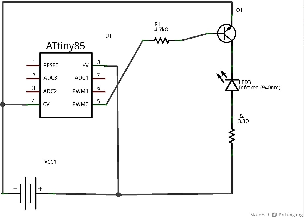 IR Blaster LED configuration - LEDs and Multiplexing - Arduino Forum