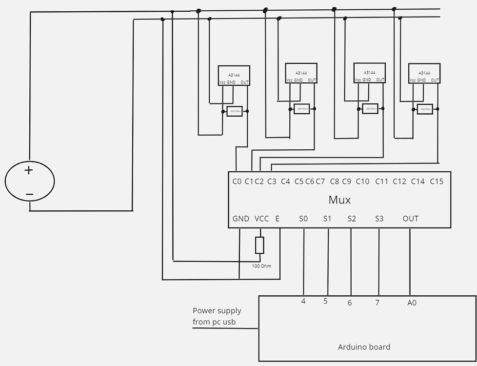 64 Hall Sensors With Mux Problem With Detection Sensors Arduino Forum 