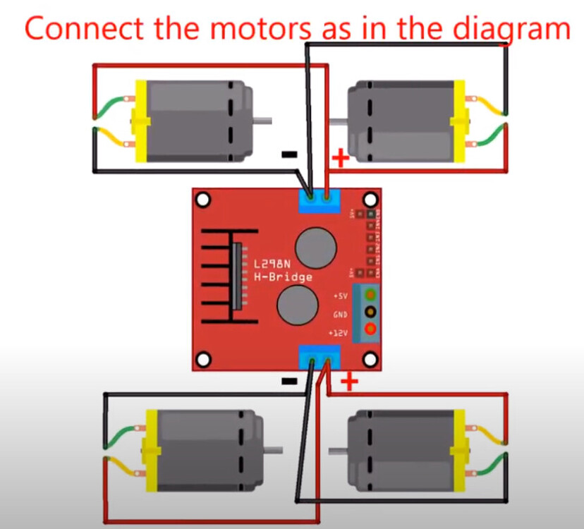 Problem with driving 4 motors using l298n driver - General Guidance ...