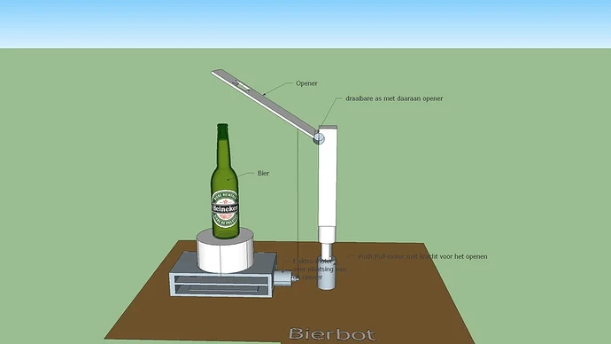 Automatic beer-opener, using a servo-motor solenoid and then the servo ...