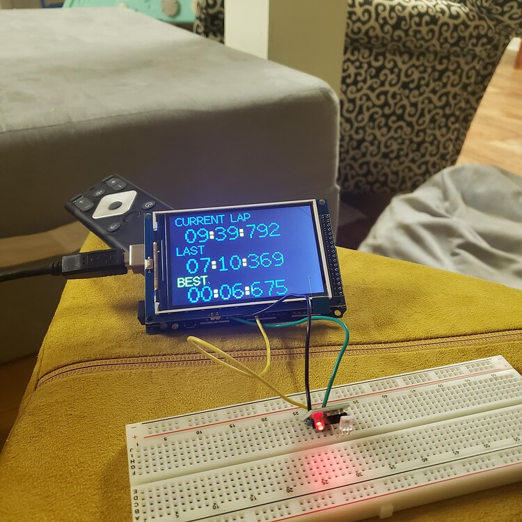 Lap Timer TFT Screen help - Displays - Arduino Forum
