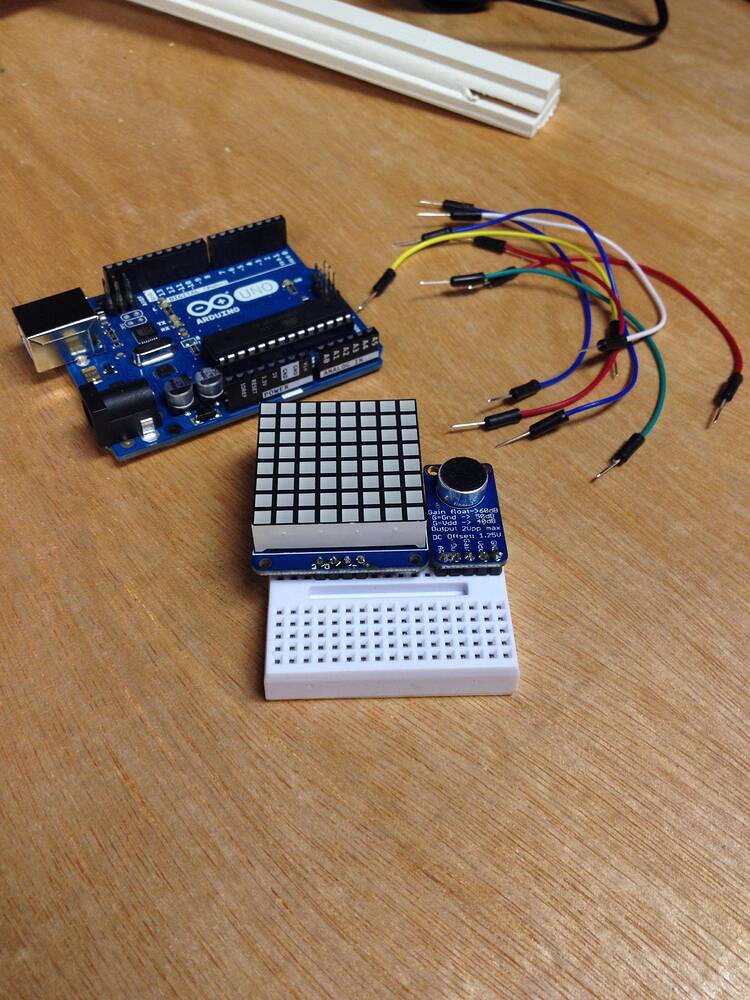 Arduino Uno to LED Matrix and Microphone Amplifier - General Guidance ...