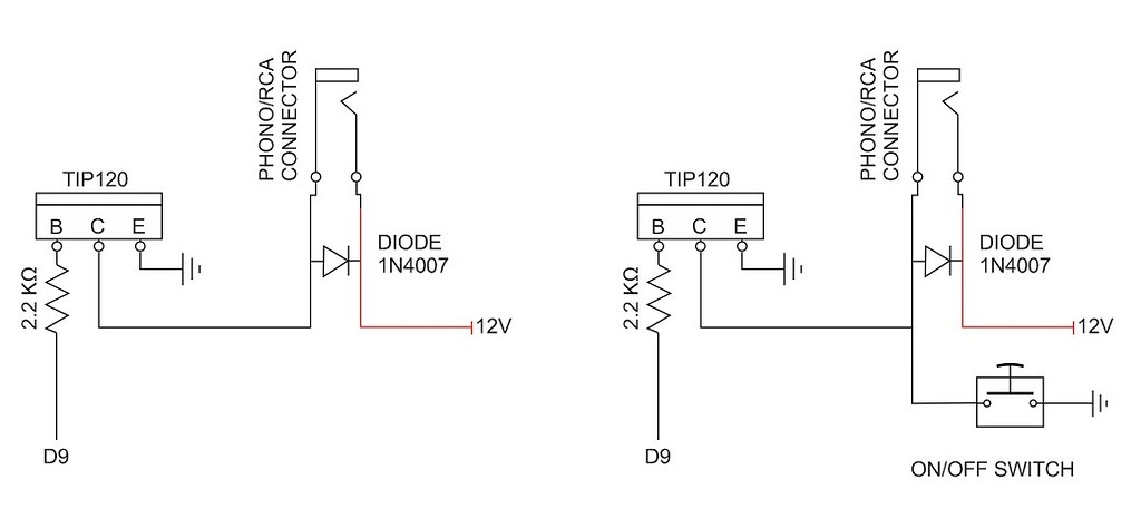 Add push button switch to TIP120 - General Electronics - Arduino Forum