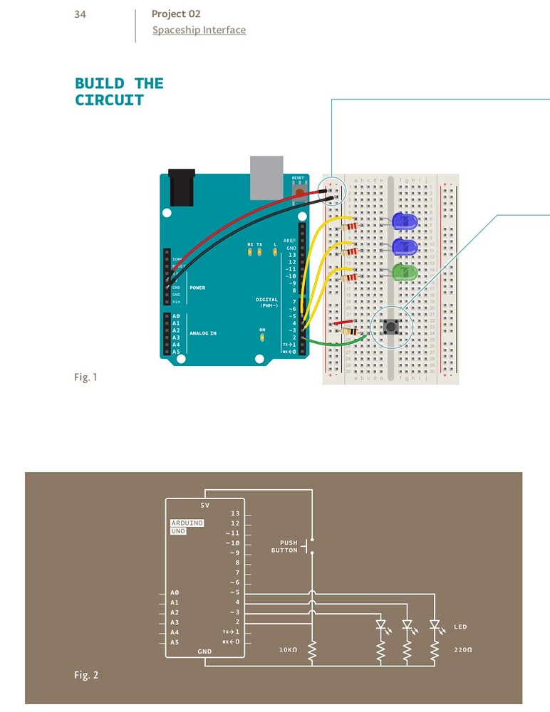Stuck On Project 2 Space Ship Interface Starter Kit Arduino Forum