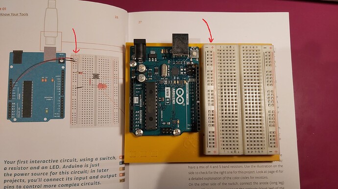 Starter kit breadboard orientation (Dumb mistake or no problem at all ...