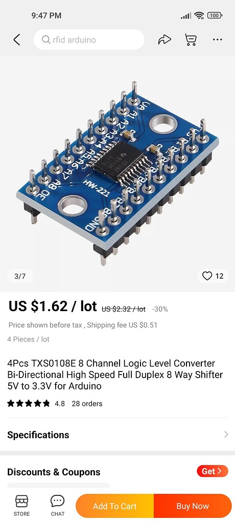 Level shifter for ws2812b led - 3rd Party Boards - Arduino Forum
