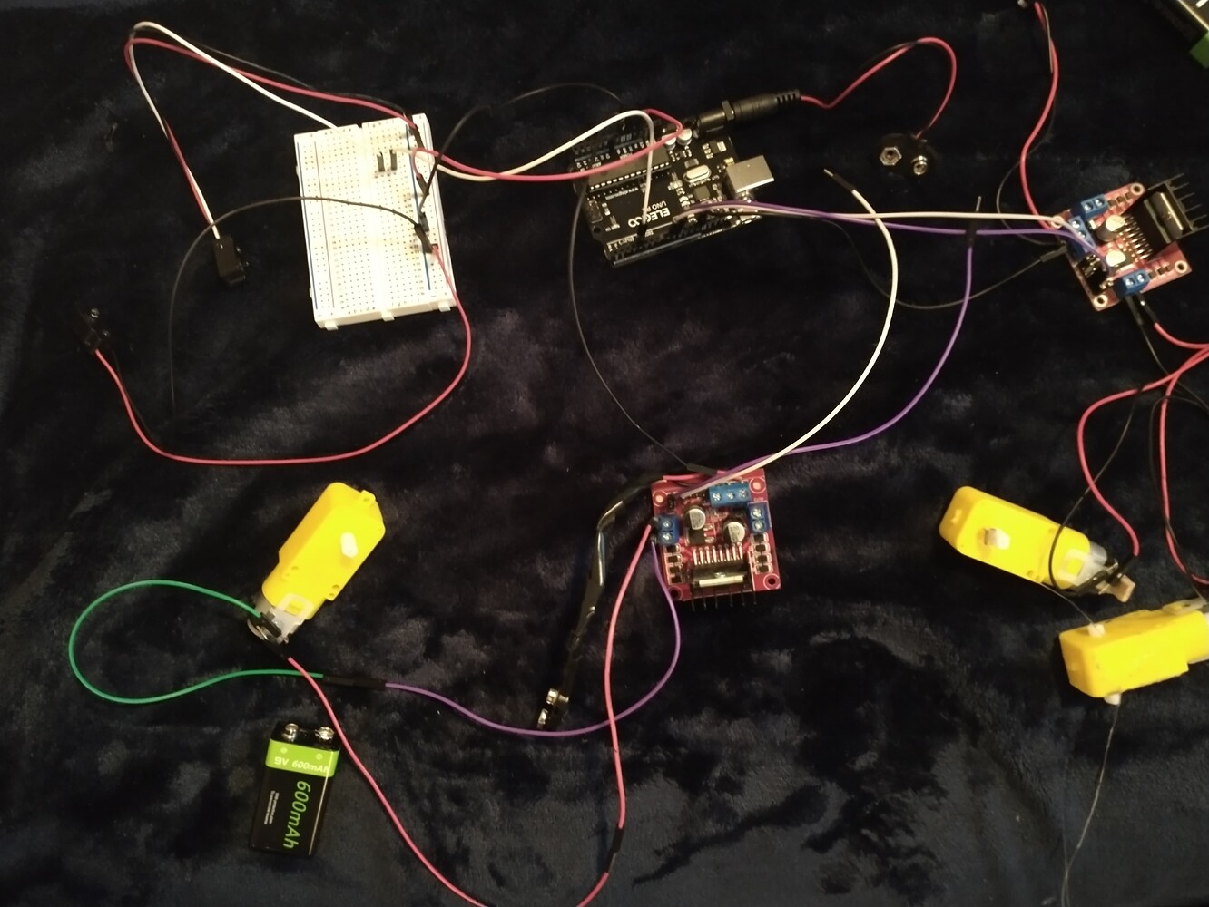 3-4 DC motors one Arduino 2 L298 motor drivers - General Guidance ...