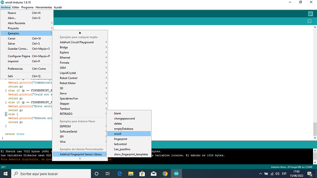 Arduino nano can't find fingerprint sensor - Classic Nano - Arduino Forum