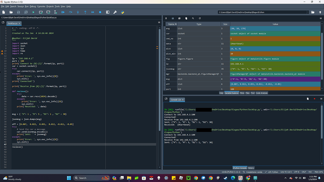 [SOLVED!] Elegoo Smart Robot Car v4.0 Socket Programming Not Working ...