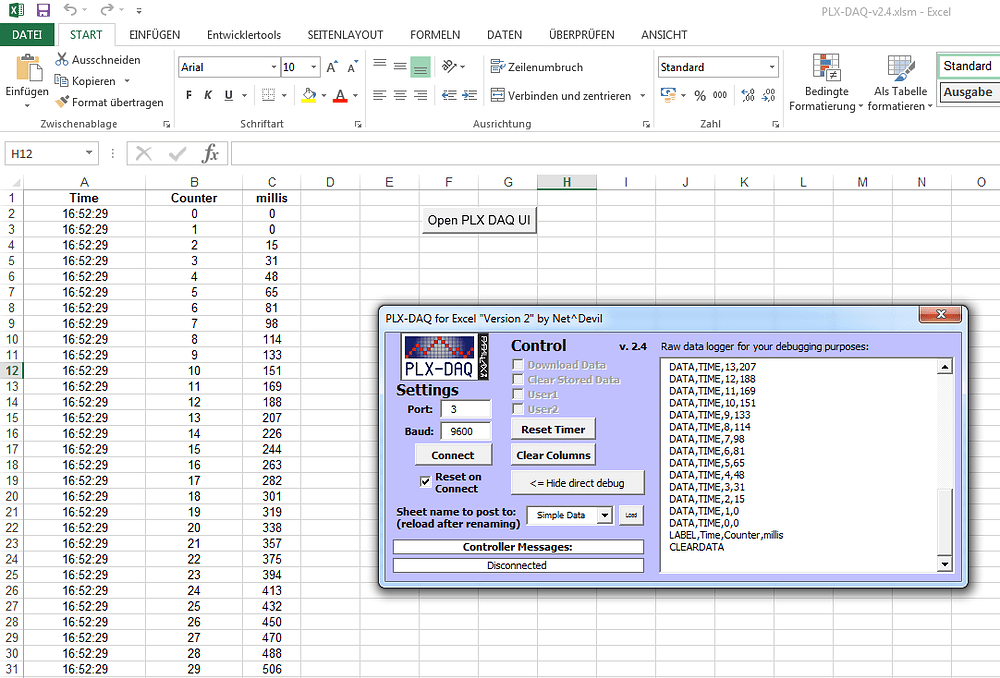 PLX-DAQ version 2 - now with 64 bit support! (and further new features ...