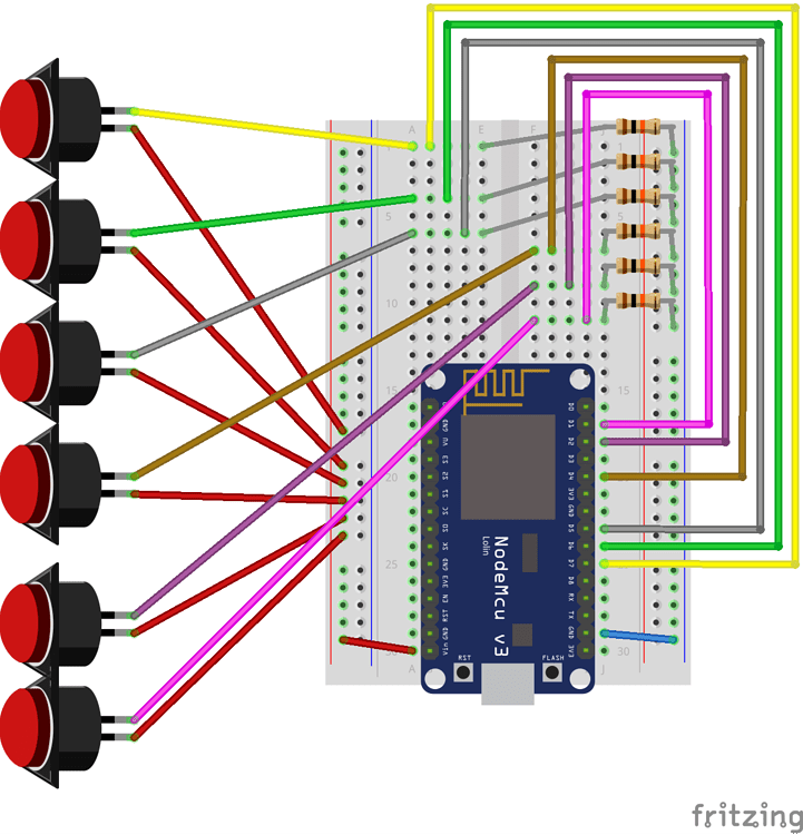 Multiple Buttons to digital pins. Possible to simplify my circuitry ...