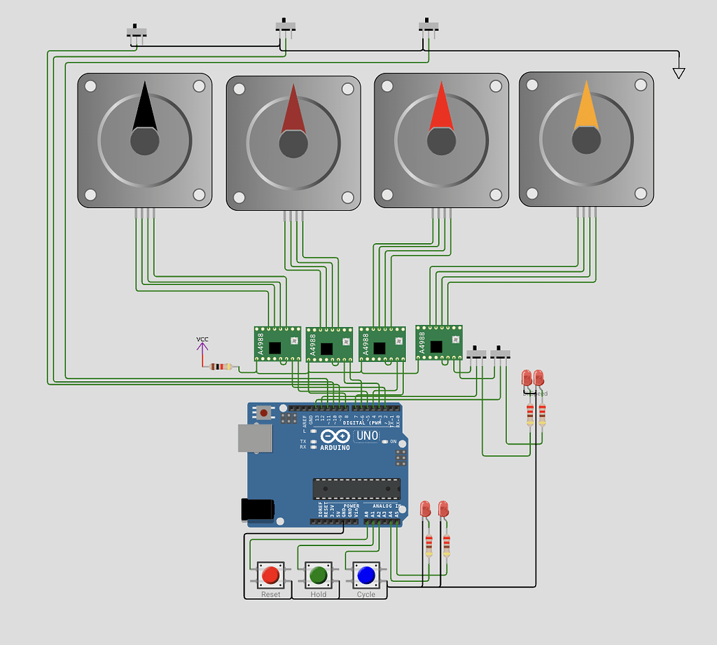 Wokwi with CNC GCODE for multiple coordinated steppers - Robotics - Arduino Forum