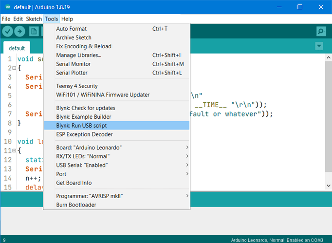 USB Script option not showing in Arduino IDE 2.3.6 - General Discussion - Arduino Forum