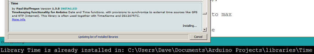 Time Library Not Updating Ide 1x Arduino Forum
