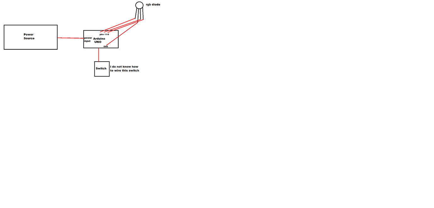 Using a 3 way switch for rgb diode and turning arduino off - General ...