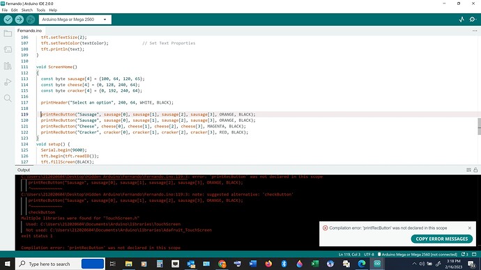 2.8 TFT Touchscreen Help - Page 3 - Programming - Arduino Forum