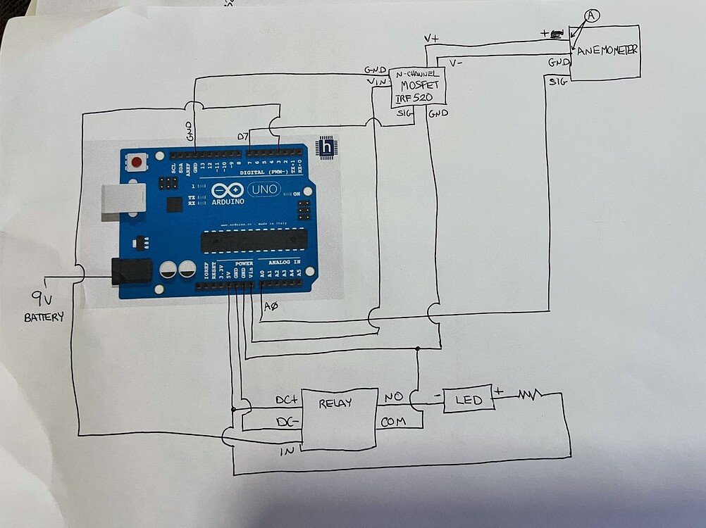 Power to Anemometer via a MOSFET - General Electronics - Arduino Forum