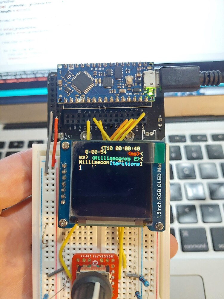 Issues with display text persisting even after resetting arduino and display (1.5inch RGB OLED ...