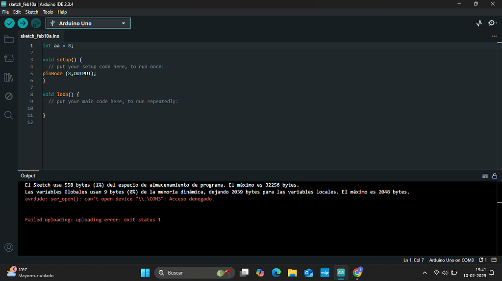 Problema con output - Software - Arduino Forum