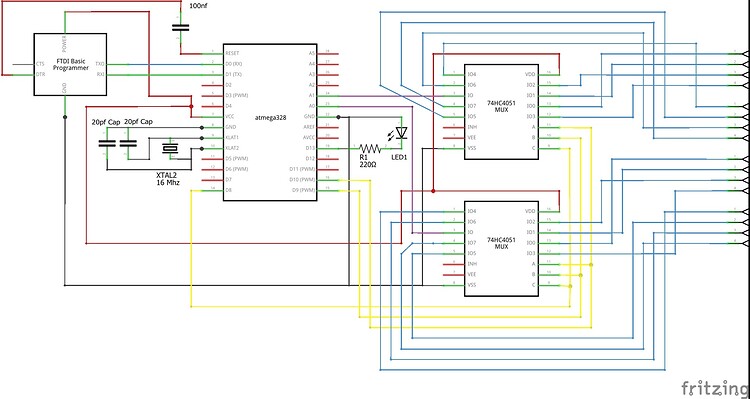 Uno + 2x 4051 multiplexers - General Guidance - Arduino Forum