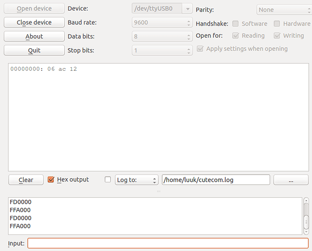 Serial.read and serial.print through rs232 connection+Ektapro slide ...