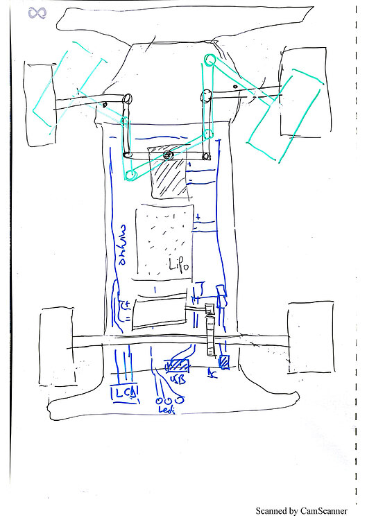DC motor gearbox and servo steering system to be mounted on a 3d ...