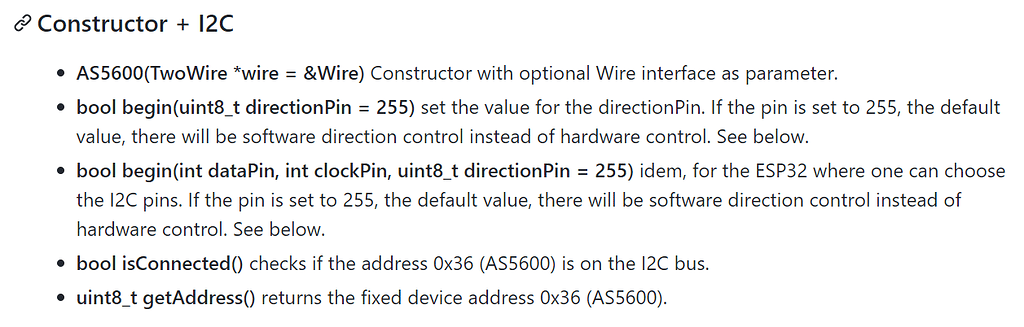 Using I2C Device (AS5600) with non default SDA & SLC - Sensors ...