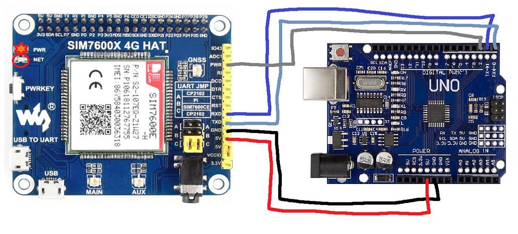 Sim7600 and arduino won't connect - General Guidance - Arduino Forum