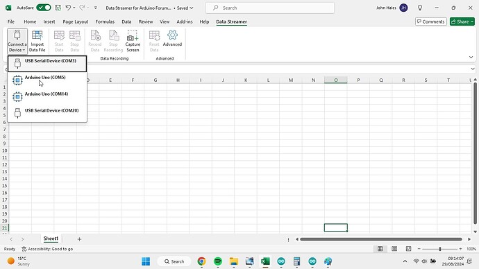 Exporting Data from rs485 sensor that is displayed on a serial monitor ...