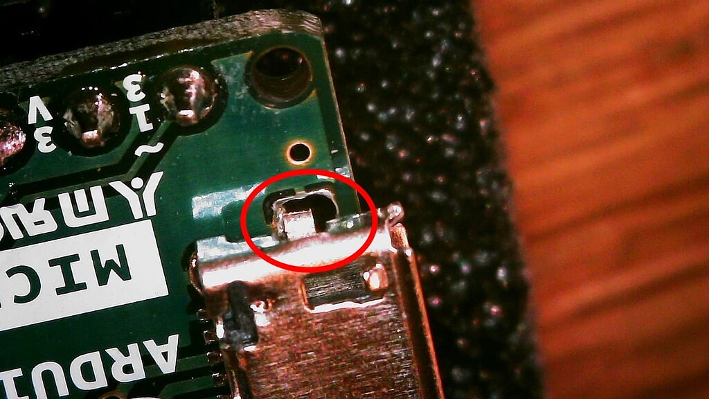Arduino Micro USB jack not fully soldered? - Micro - Arduino Forum