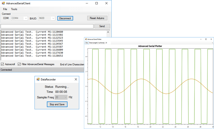 Arduino AdvancedSerial - Real-Time data plotting and recording ...