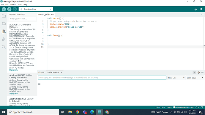 My Serial Monitor is BLANK! - IDE 2.x - Arduino Forum